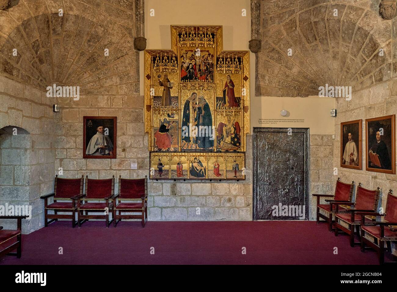 Ancient altarpiece of the Visitation from the 15th century in the ...