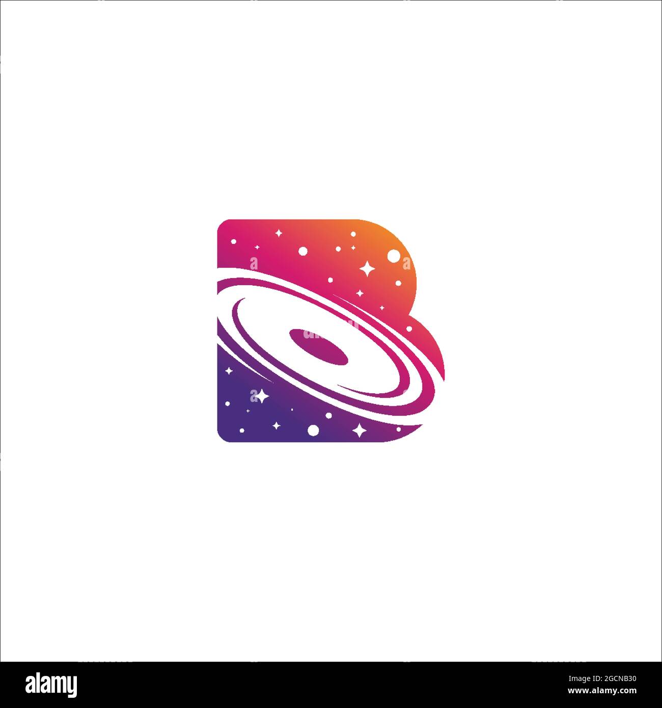 LETTER B GALAXY BLAZAR LOGO COMBINATION Stock Photo - Alamy
