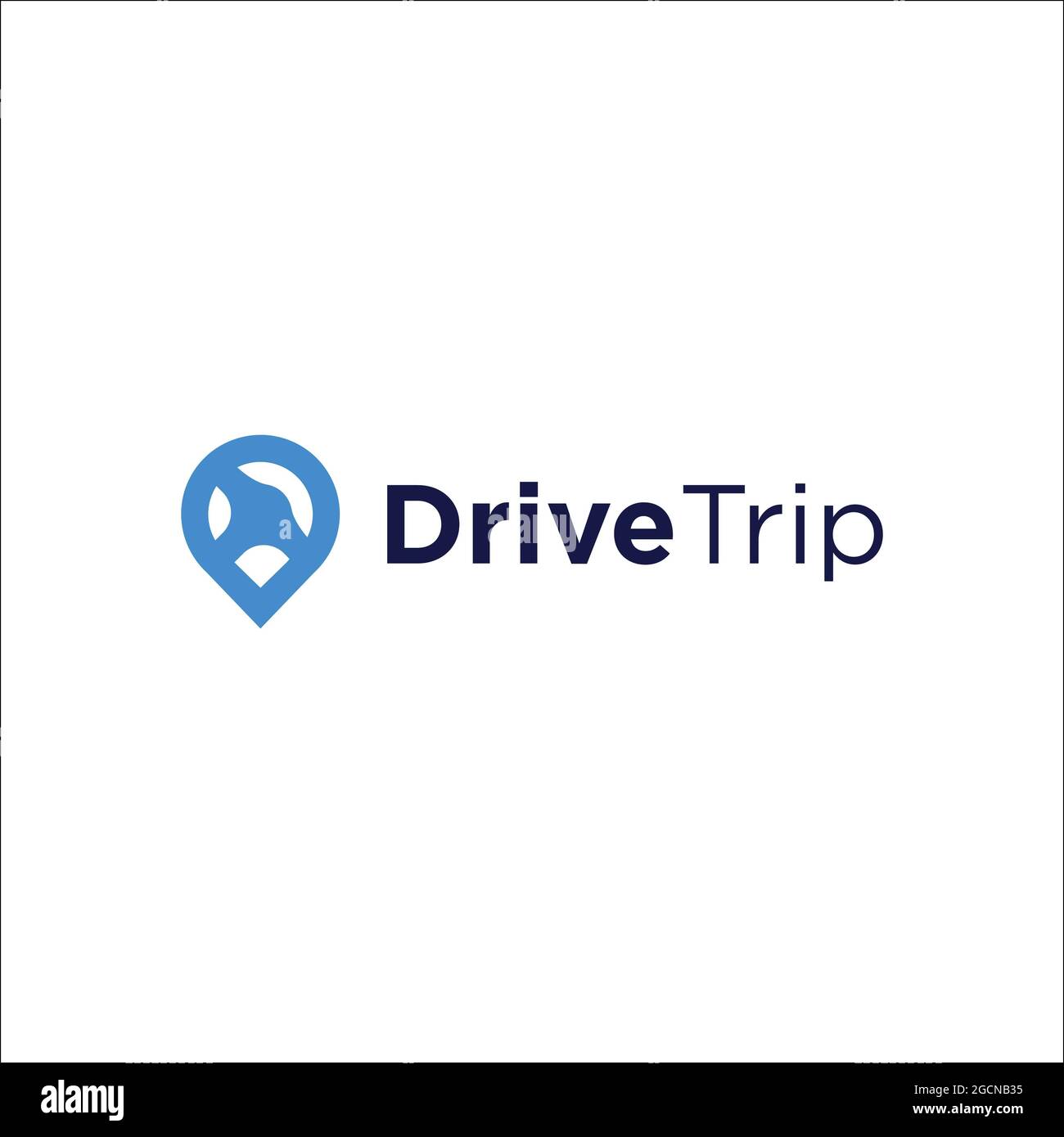 drive travel pin map point logo Stock Photo - Alamy