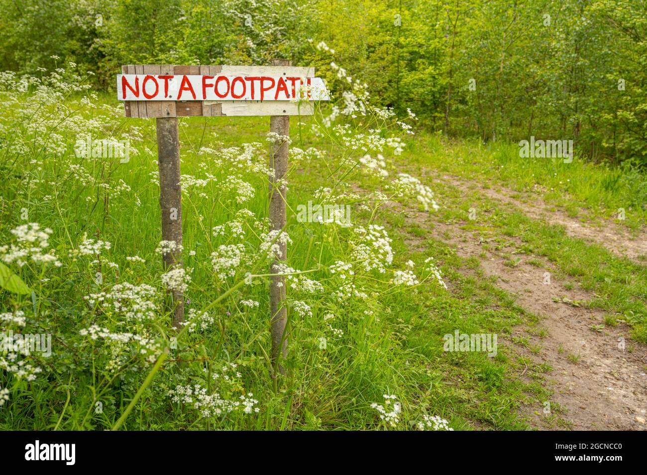 Home made sign saying Not a Footpath near Henley Street near Gravesend ...