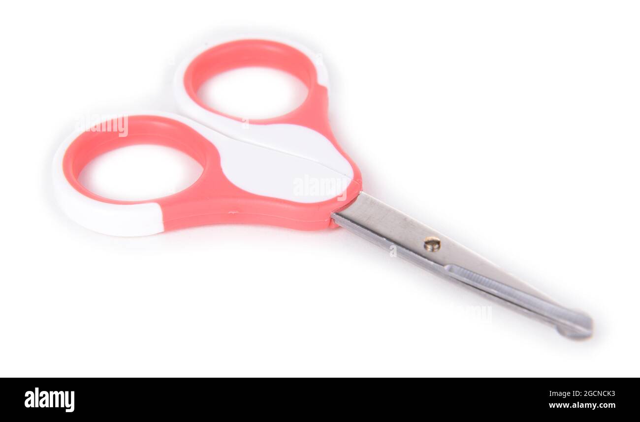 Baby scissors isolated on white Stock Photo - Alamy