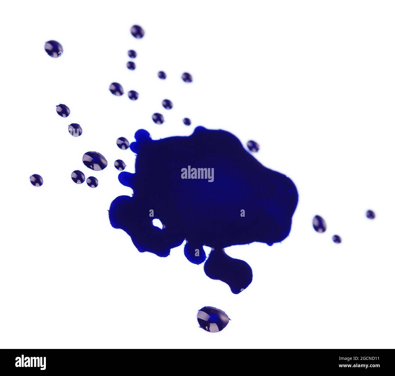 Ink blot, isolated on white Stock Photo - Alamy