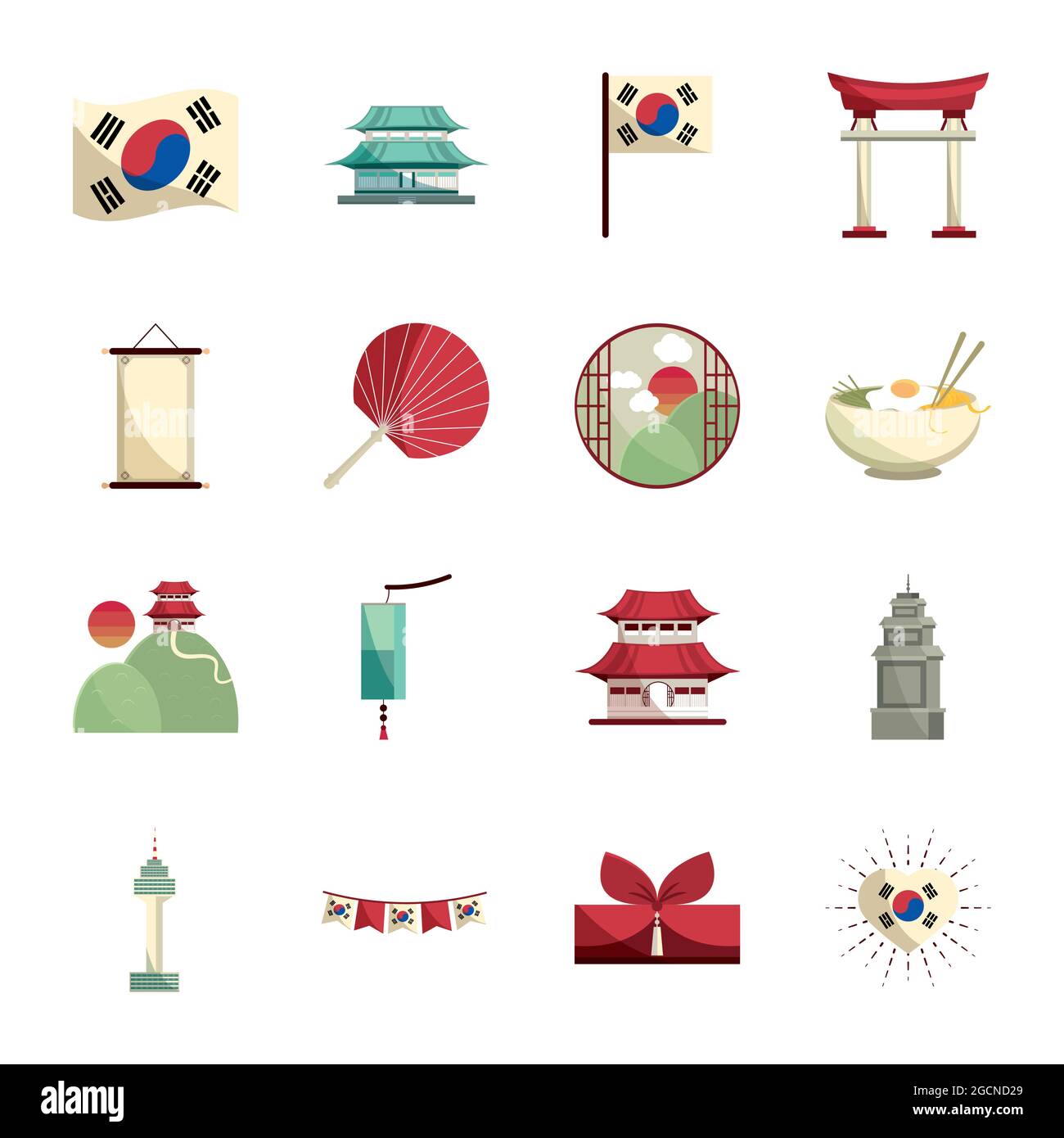 set of korean culture Stock Vector Image & Art - Alamy