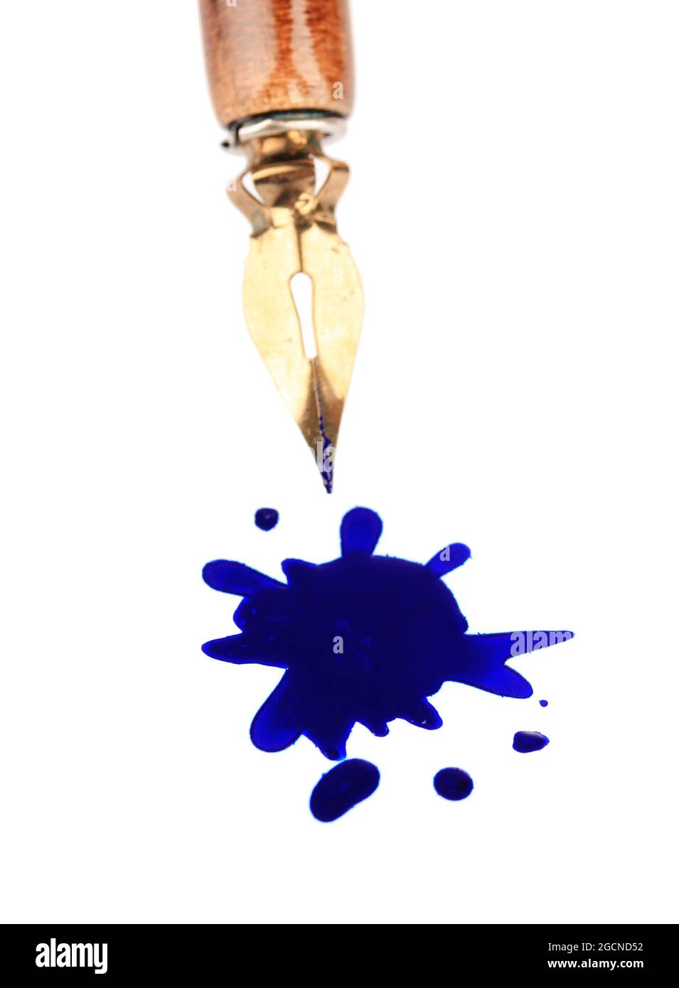 Pen and ink blot, isolated on white Stock Photo - Alamy