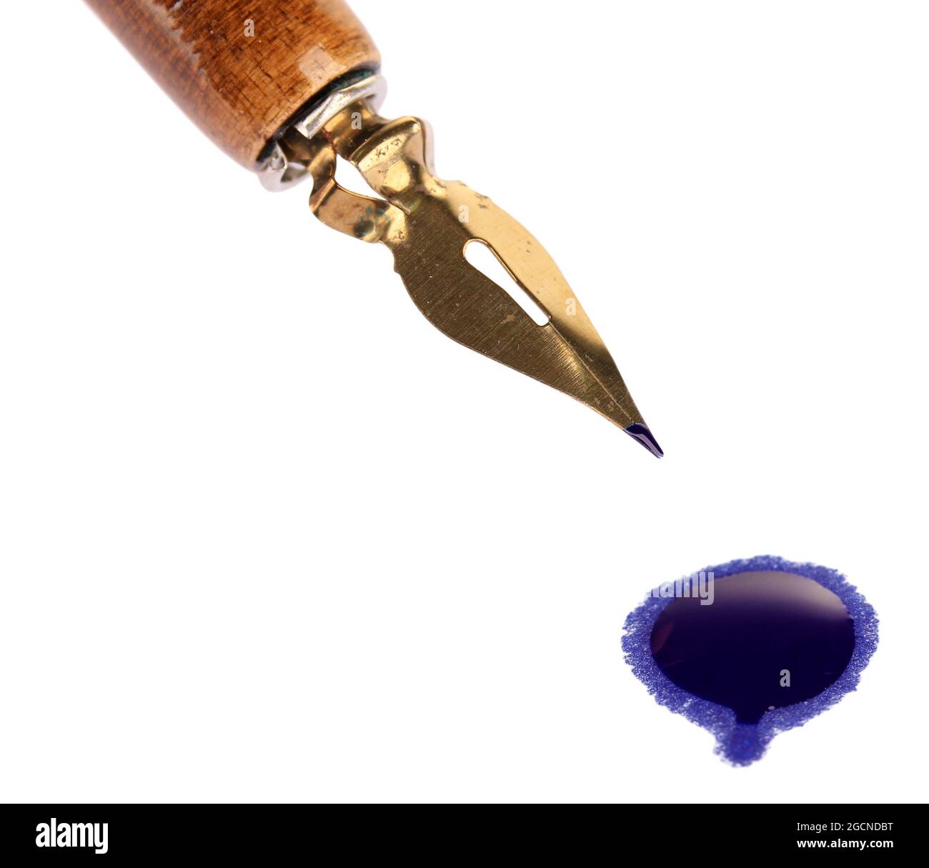 Pen and ink blot, isolated on white Stock Photo - Alamy