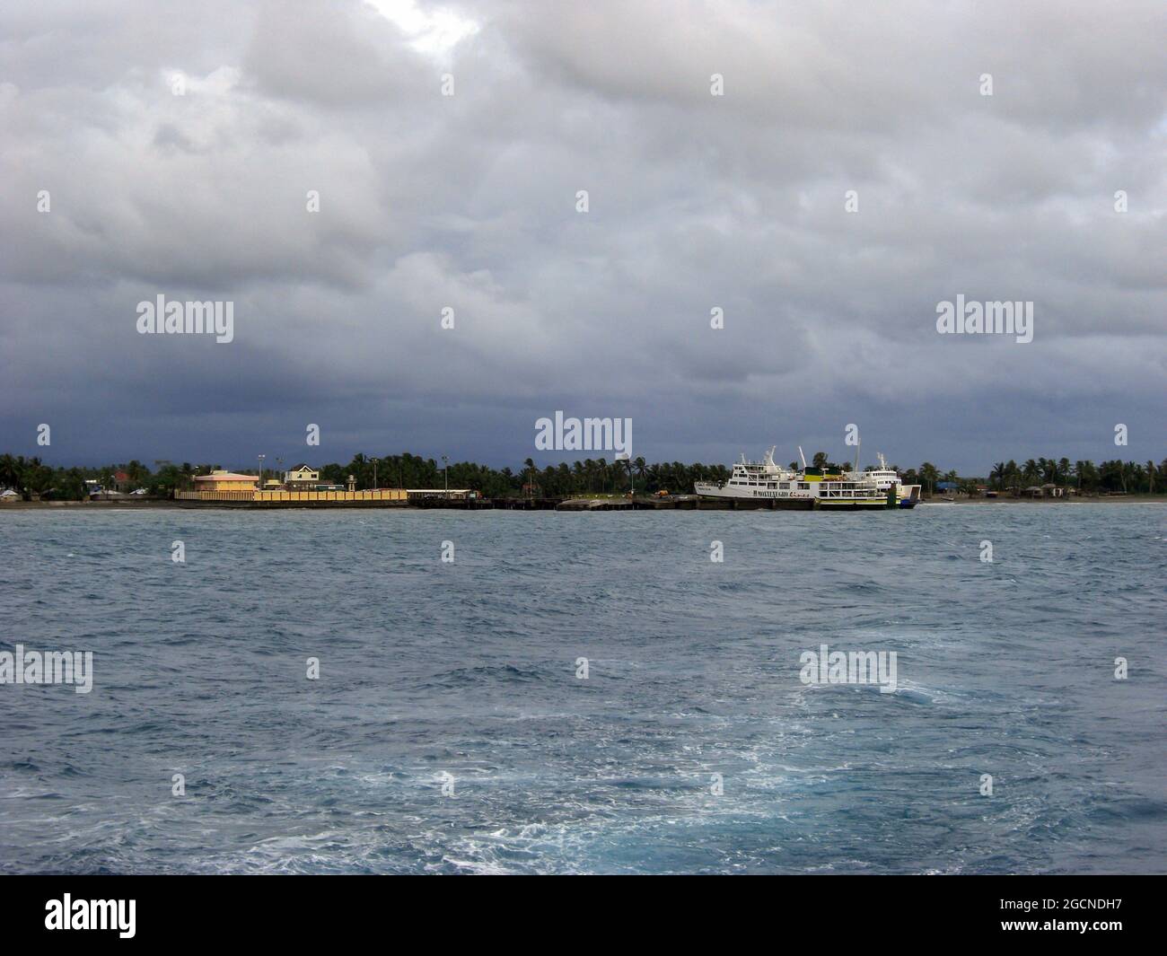 Boat trip on the sea from Bacolod on the island Negros on the ...