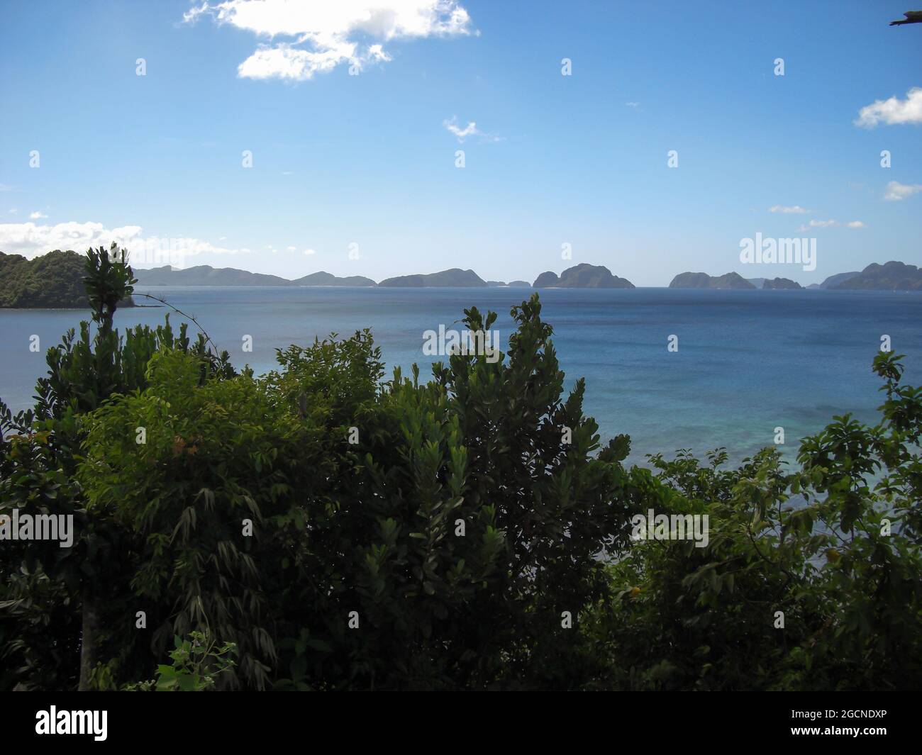 Majestic view over the landscape and the sea in Palawan on the ...