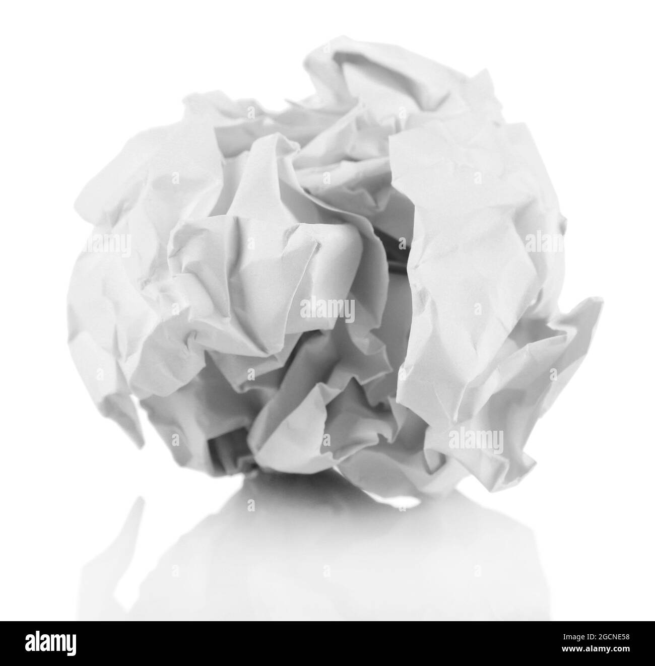 Wrinkled paper ball Black and White Stock Photos & Images - Alamy