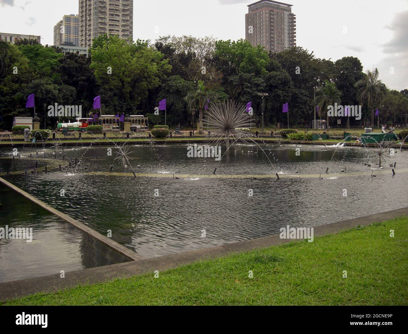 Pretty lake in the Rizal park in Manila on the Philippines 17.3.2017 ...