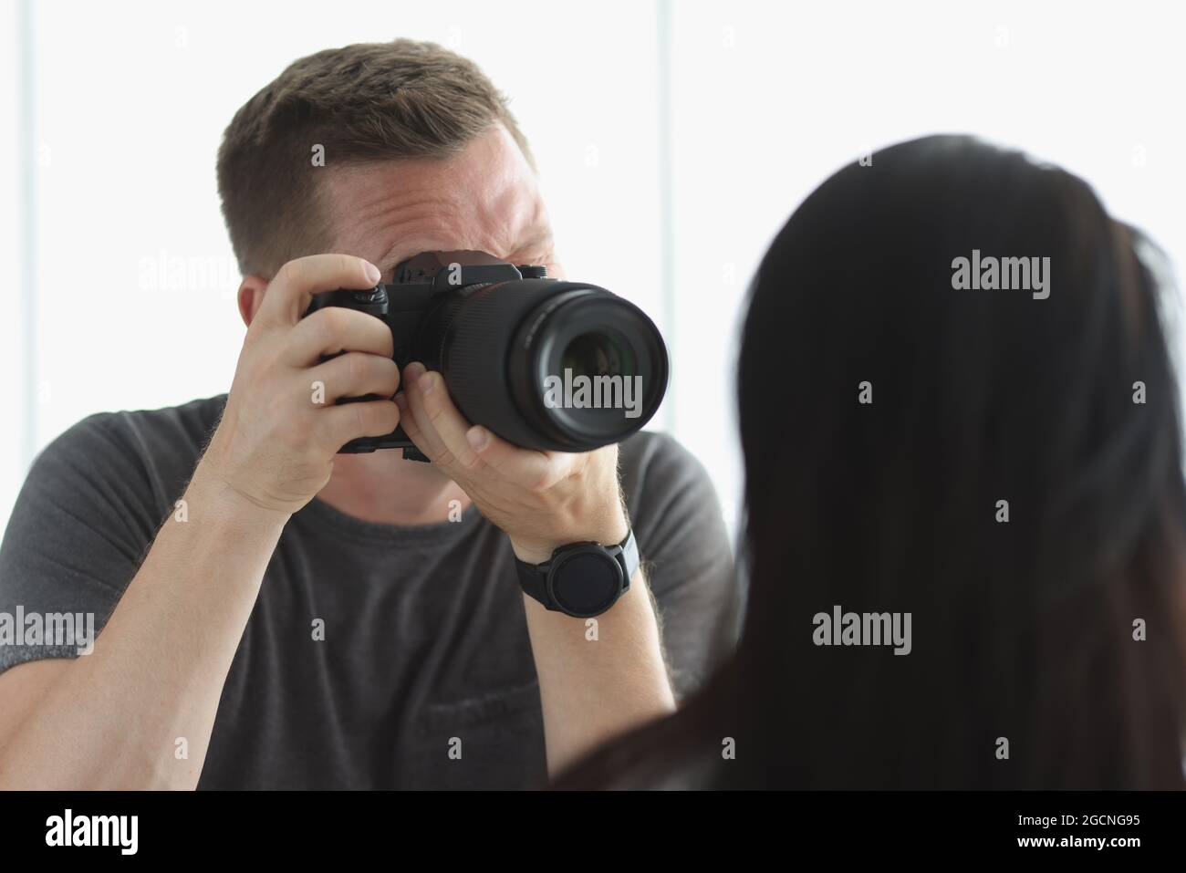 Male model posing professional photographer hi-res stock photography ...