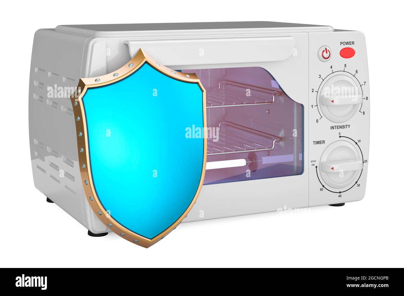 Ultraviolet Sterilizer Cabinet with shield, 3D rendering isolated on ...