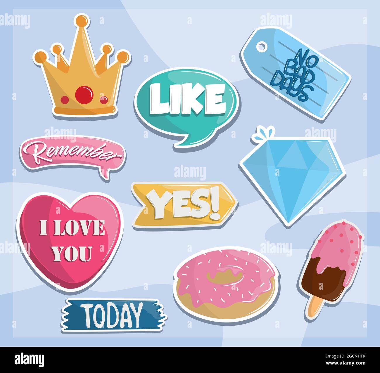 stickers various shapes Stock Vector Image & Art - Alamy