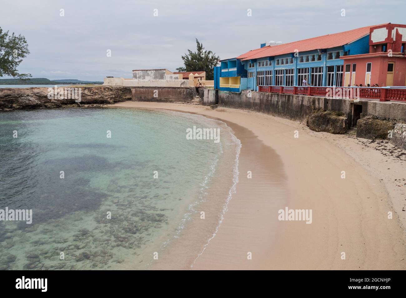 Colorful buildings on a coast in Gibara village, Cuba Stock Photo - Alamy