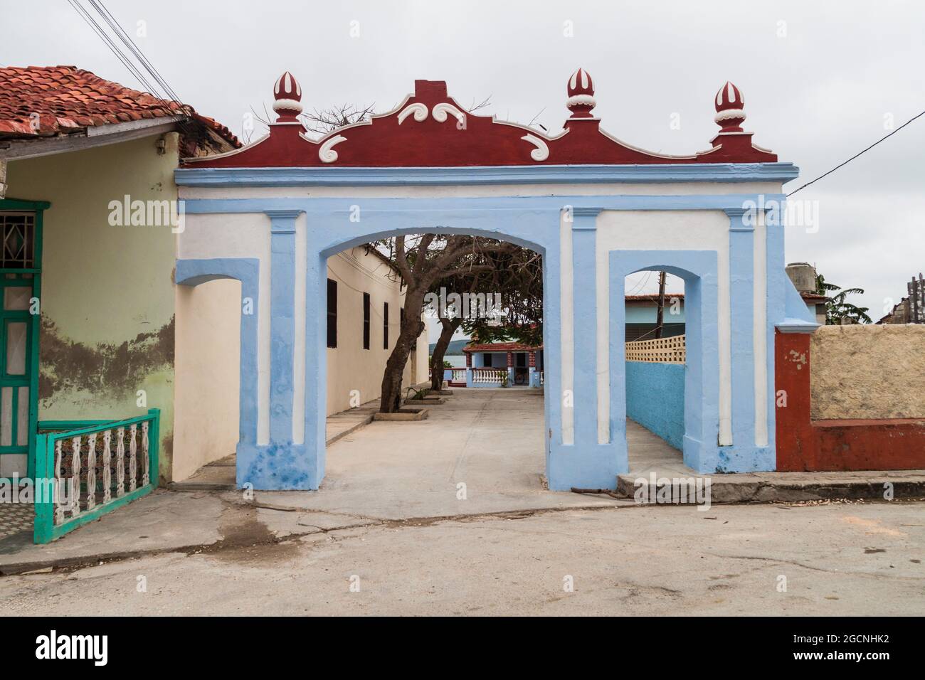 Small gate in Gibara village, Cuba Stock Photo - Alamy