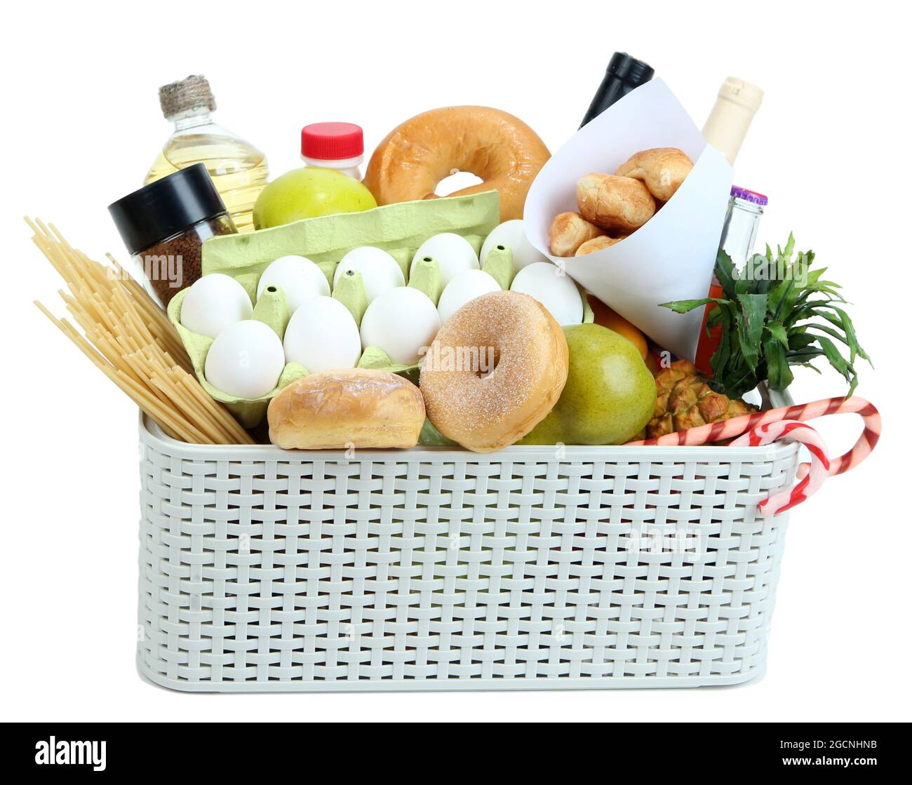 Box with products isolated on white Stock Photo - Alamy