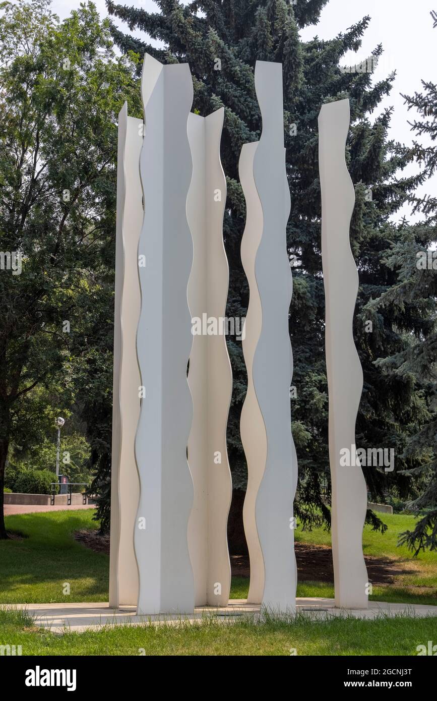 2003 sculpture "Palouse Columns" by Robert Maki, b. 1938, Washington ...