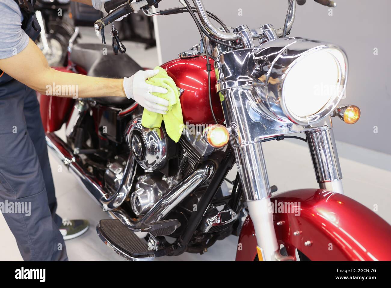 Cleaning motorcycle hi-res stock photography and images - Alamy