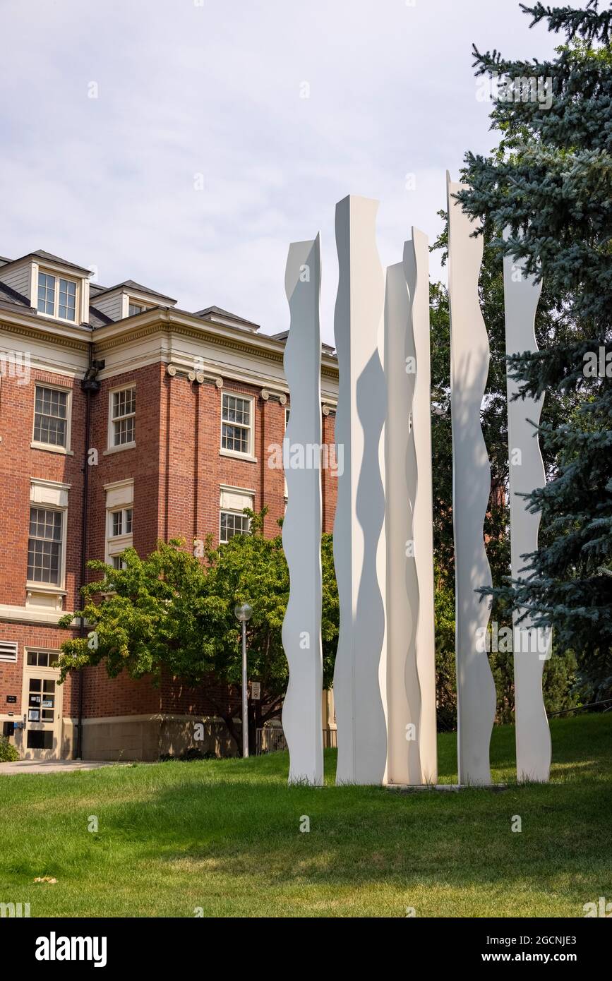 2003 sculpture "Palouse Columns" by Robert Maki, b. 1938, Washington ...