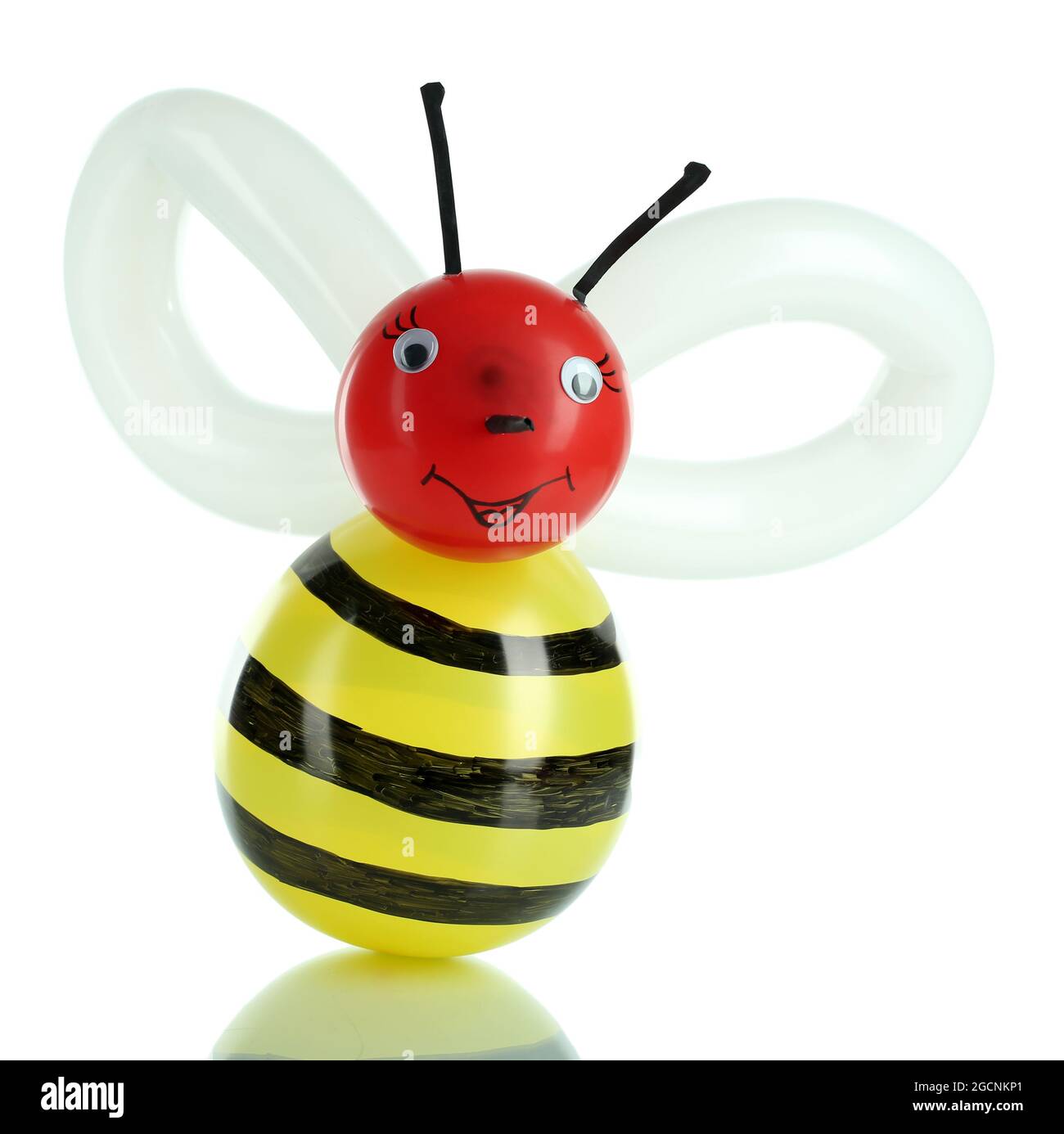 Simple balloon animal bee, isolated on white Stock Photo - Alamy