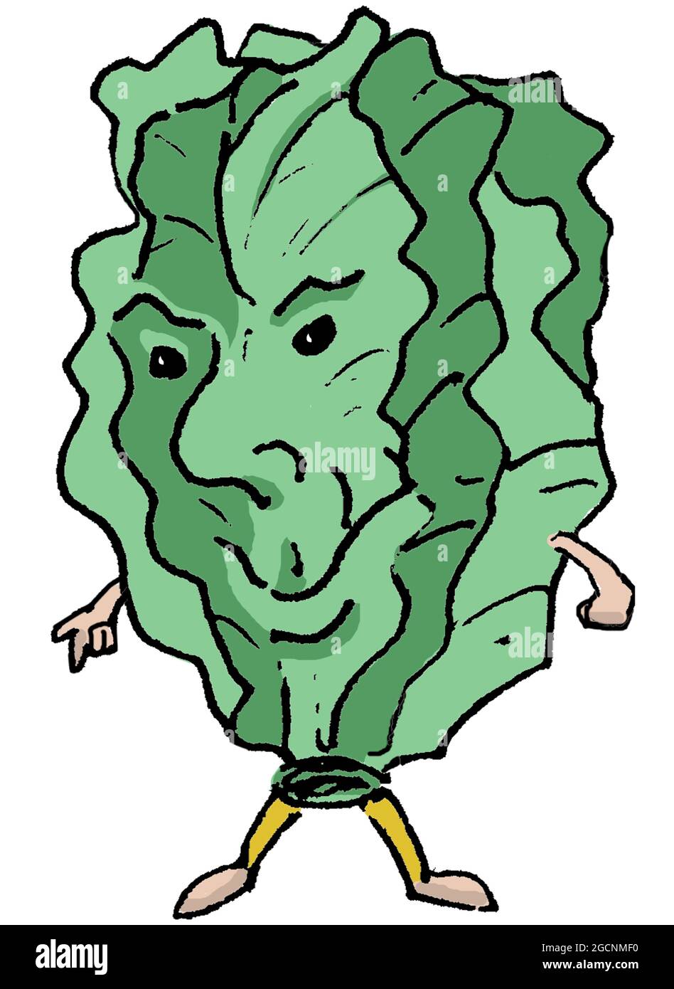 Cabbage Head Character Stock Photo - Alamy