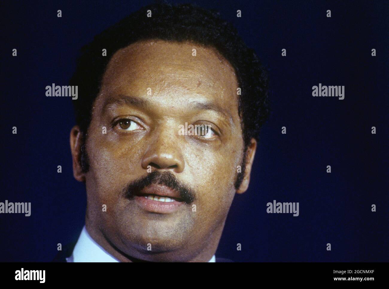 Reverend Jesse Jackson, Democrat politician, on July 12, 1988, in ...