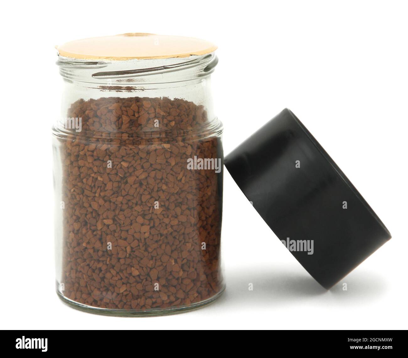 Jar of instant coffee isolated on white Stock Photo - Alamy