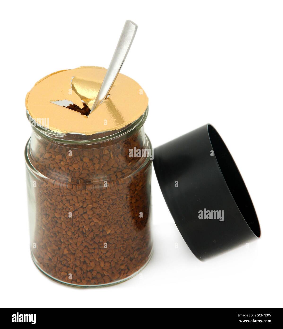 Jar of instant coffee isolated on white Stock Photo - Alamy