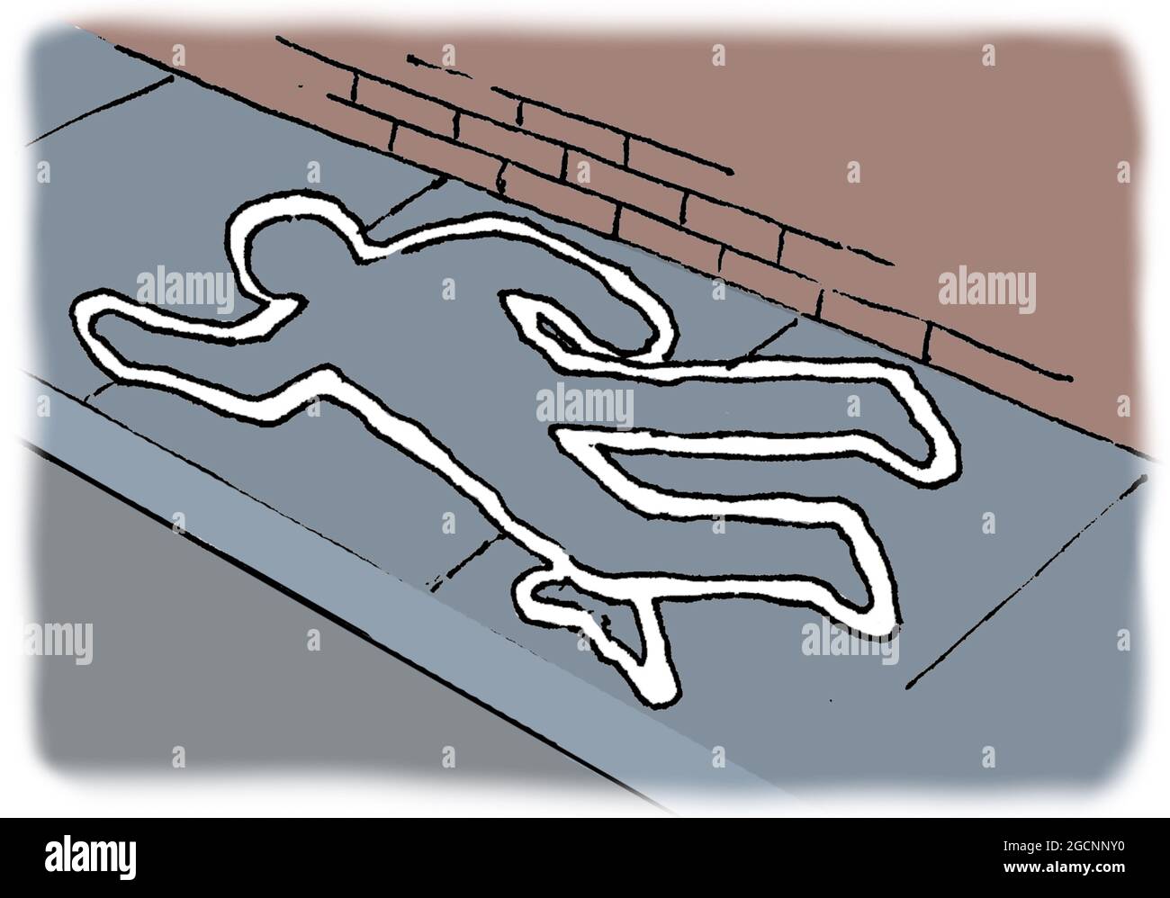 Dead body outline Cut Out Stock Images & Pictures - Alamy