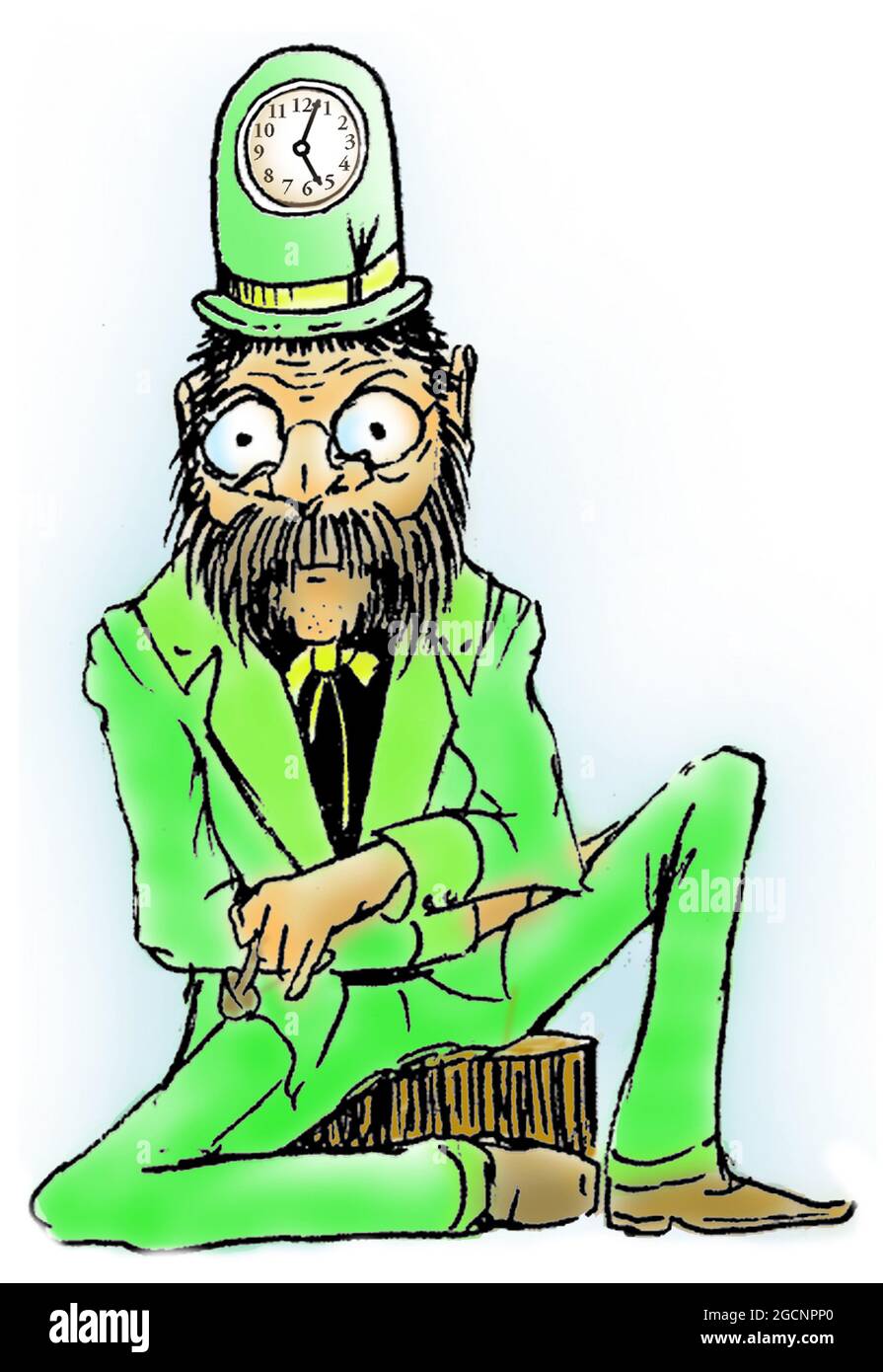 Leprechaun with a Clock Hat Stock Photo - Alamy