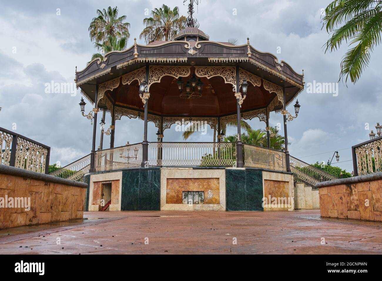 UNION DE TULA, MEXICO - Jun 23, 2021: Main garden plaza of Union de ...