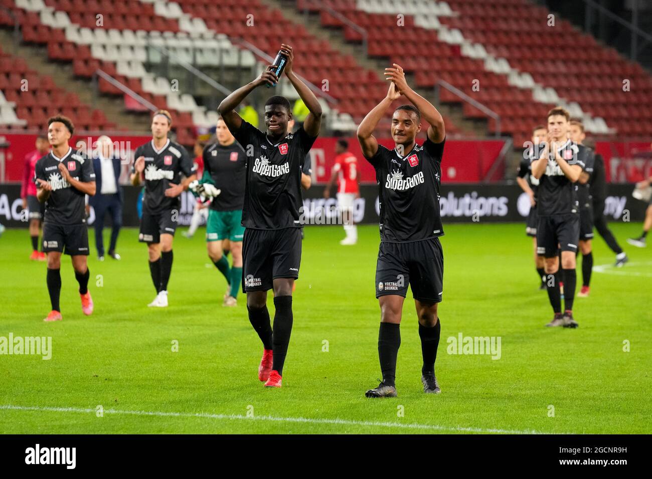 UTRECHT, NETHERLANDS - AUGUST 9: Mitchy Ntelo of MVV Maastricht and ...