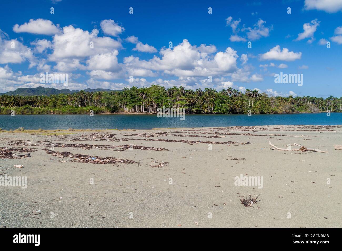 Beach at the mouth of Rio Toa river near Baracoa, Cuba Stock Photo - Alamy