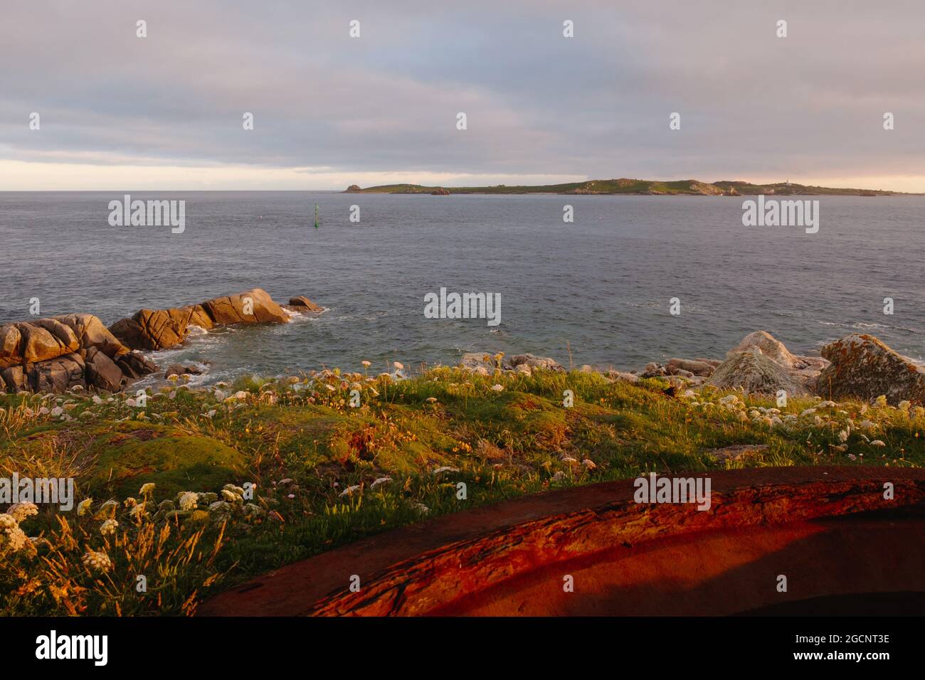 Garrison Walls at sunset, St Mary's island, Isles of Scilly, Cornwall ...