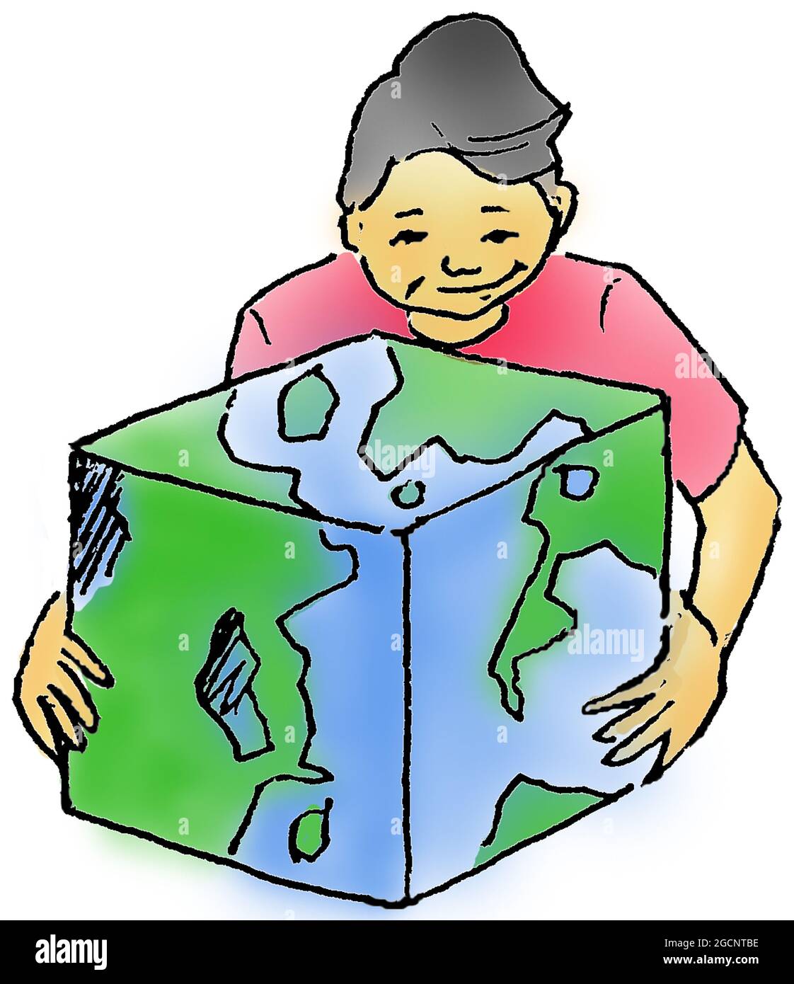 Earth Cube - Handle with Care Stock Photo - Alamy