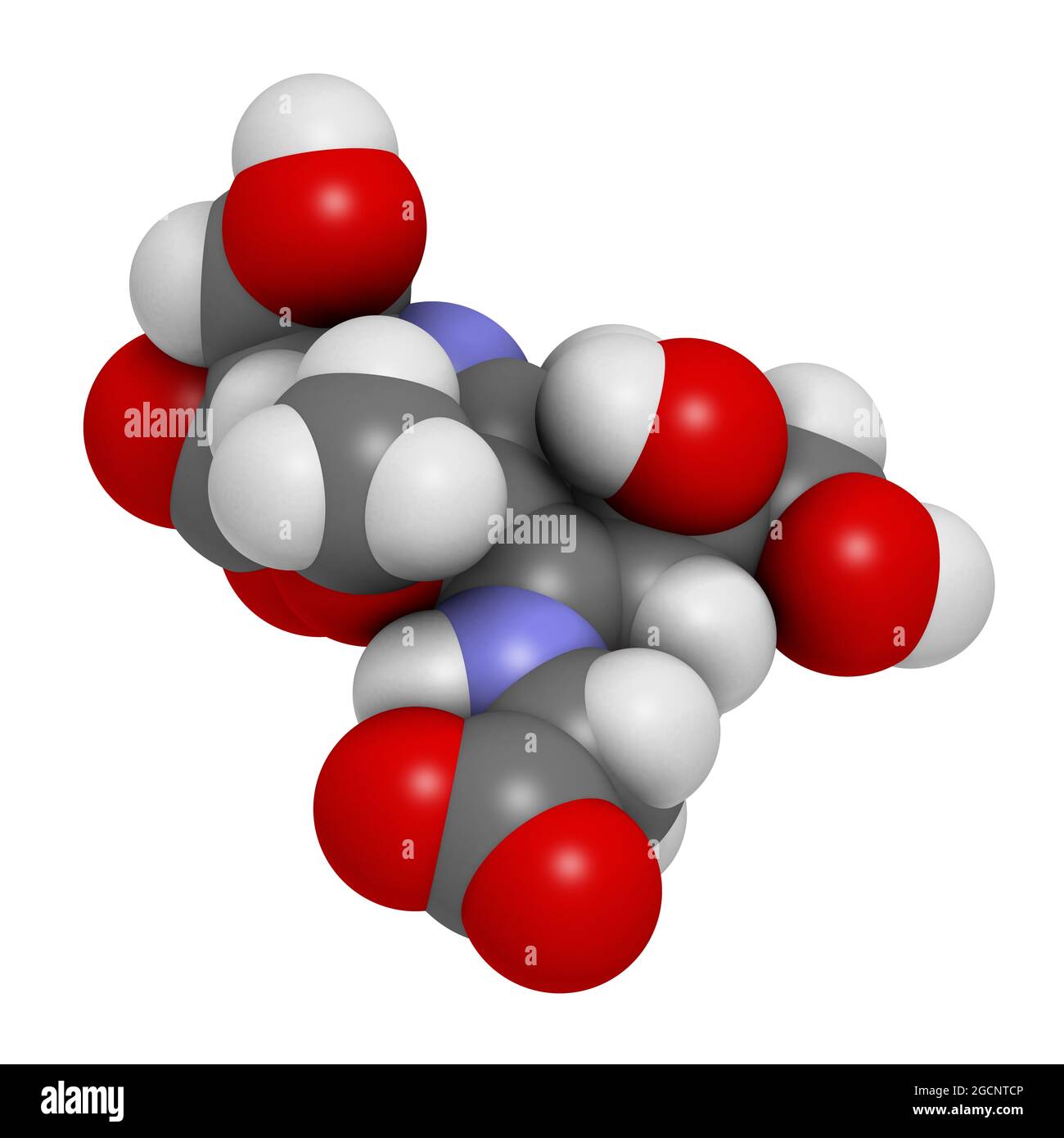 Shinorine sunscreen molecule. 3D rendering. Atoms are represente Stock ...