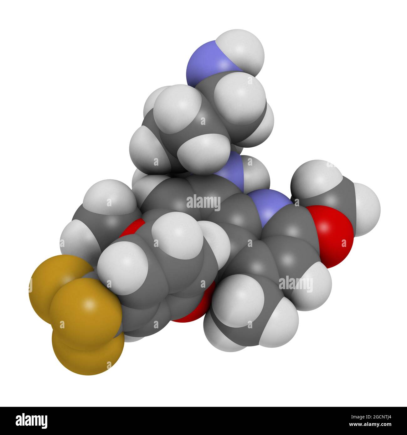 Tafenoquine malaria drug molecule. 3D rendering Stock Photo - Alamy
