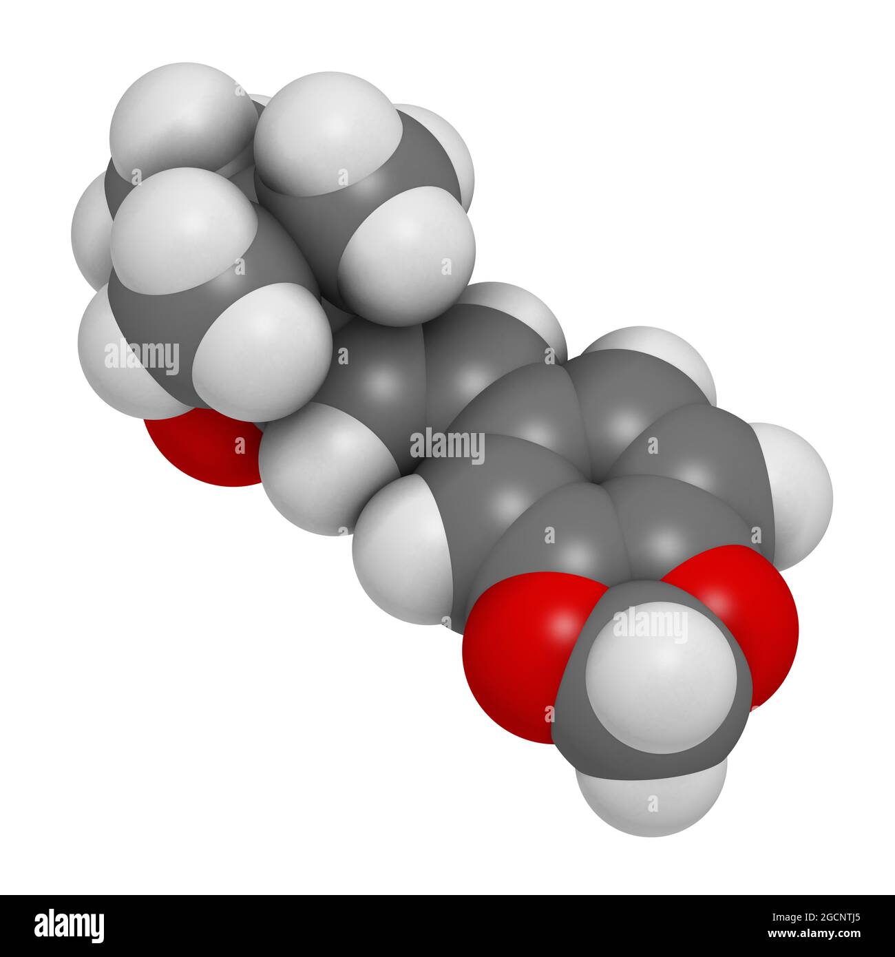Stiripentol epilepsy drug molecule. 3D rendering Stock Photo - Alamy