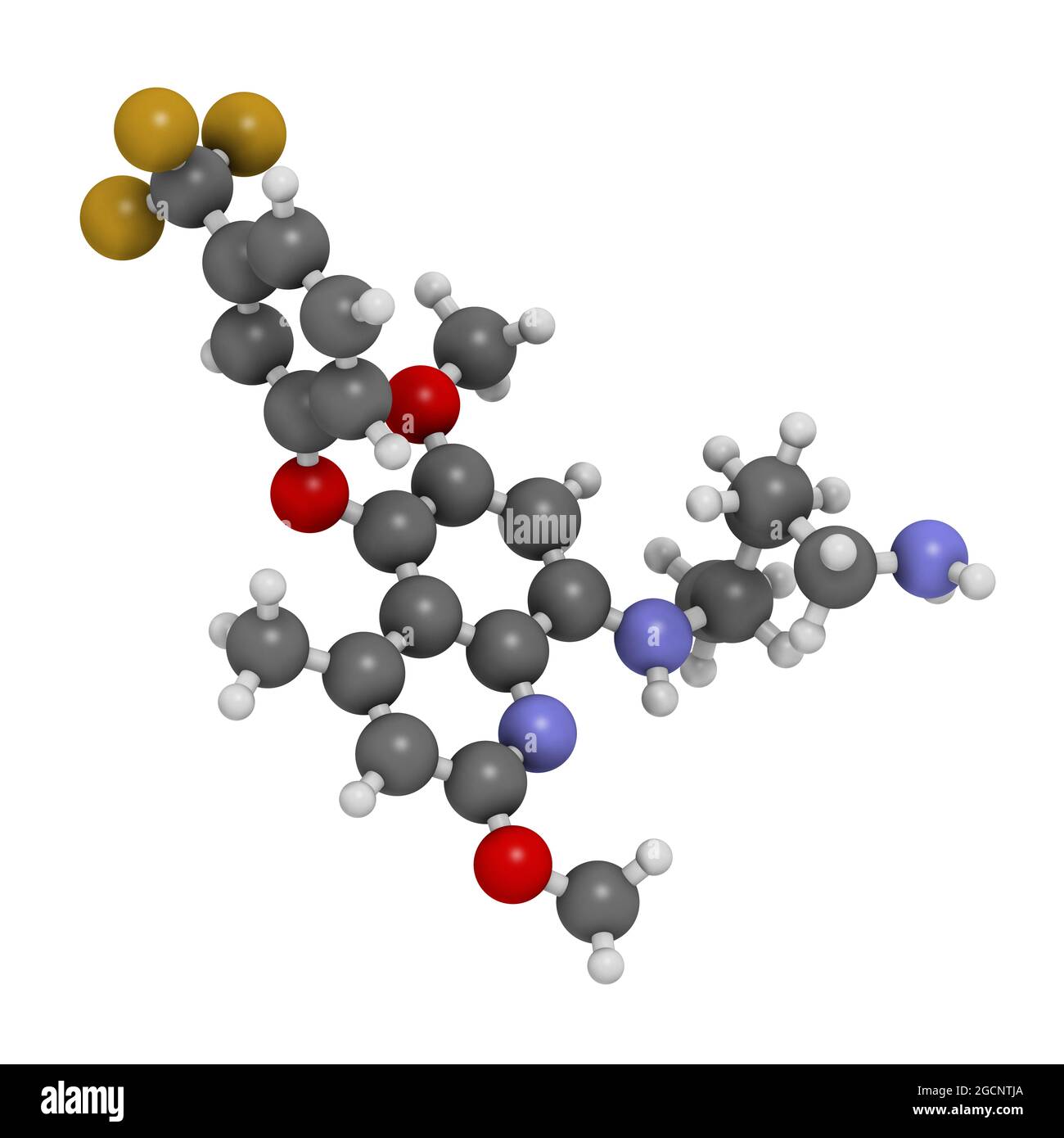 Tafenoquine malaria drug molecule. 3D rendering Stock Photo - Alamy