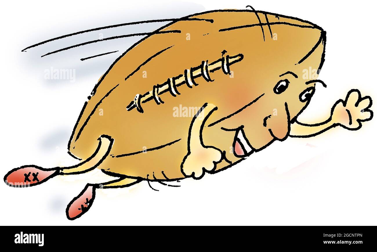 Throwing football cartoon hi-res stock photography and images - Alamy