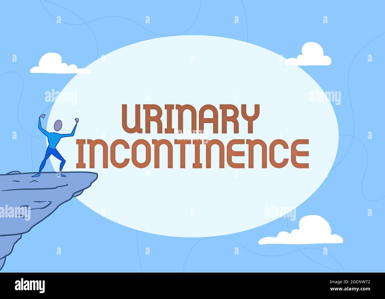 Sign displaying Urinary Incontinence. Business concept uncontrolled ...