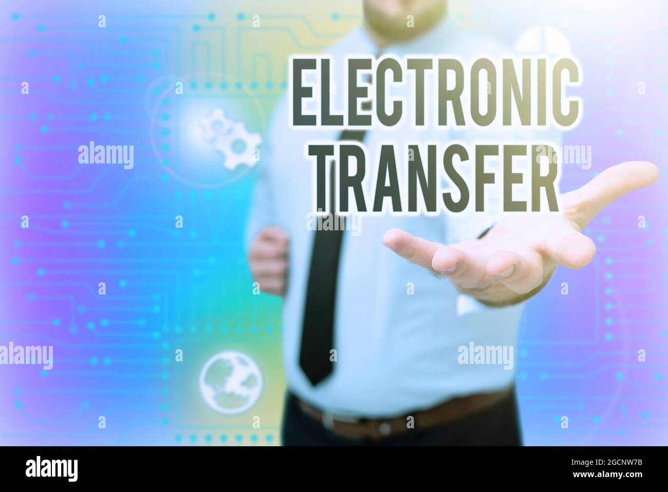 Handwriting text Electronic Transfer. Business showcase transaction ...
