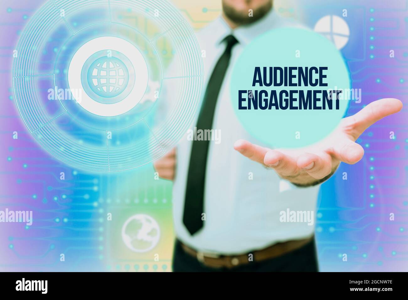 Handwriting text Audience Engagement. Concept meaning active ...