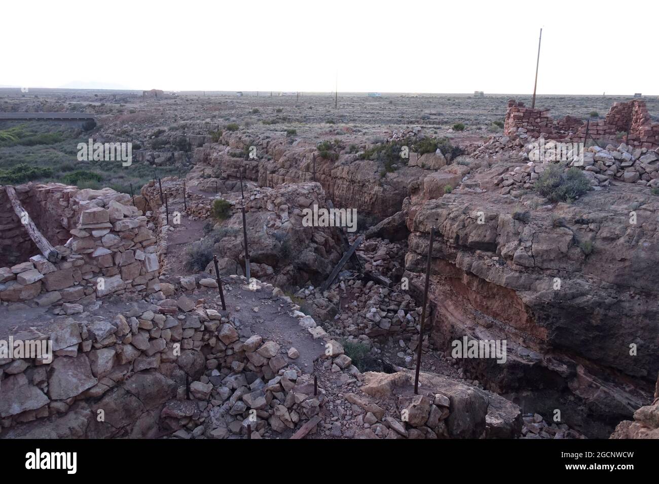 Ruins at Two Guns Arizona Stock Photo - Alamy