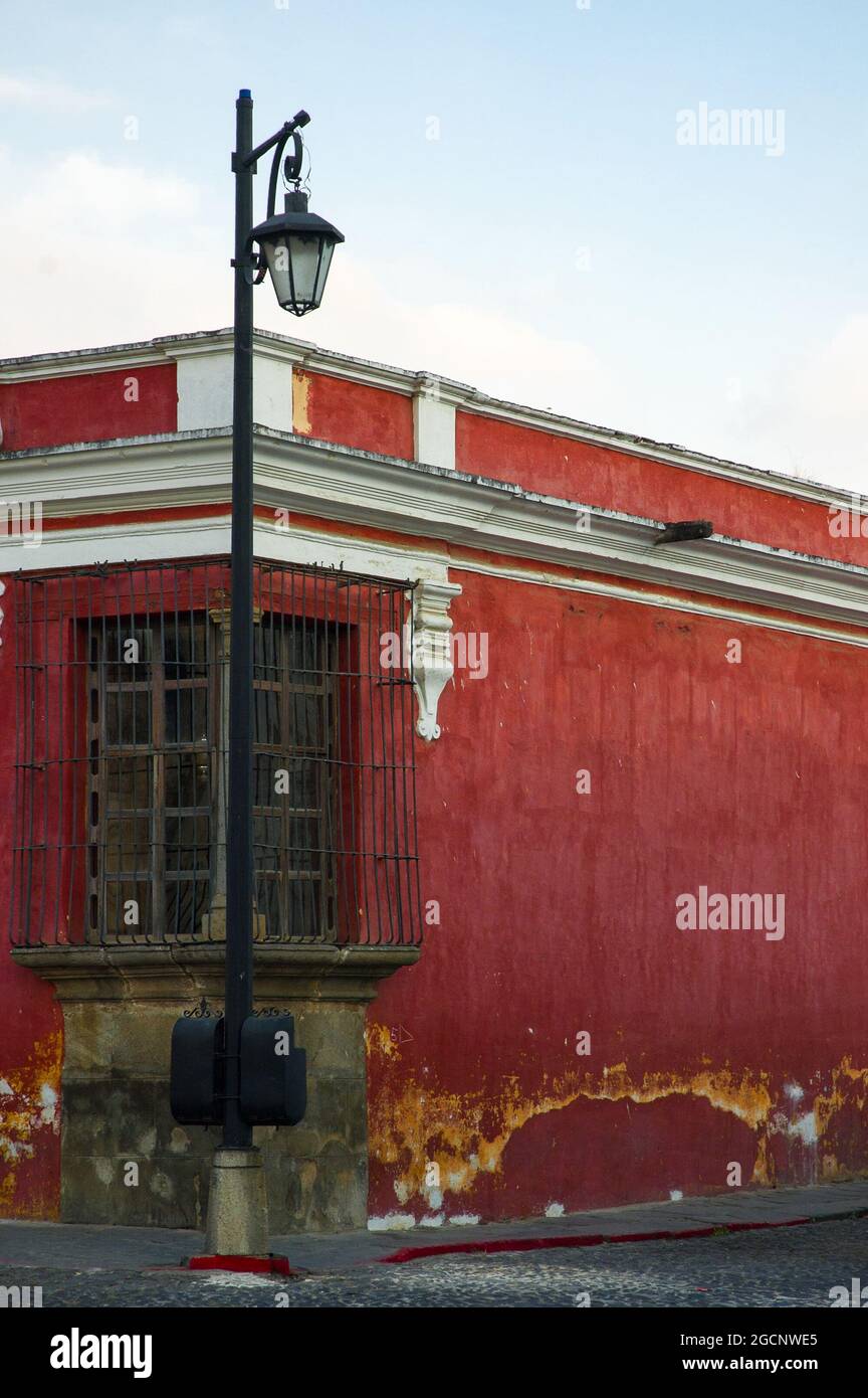 Corner house in the colonial city Stock Photo - Alamy