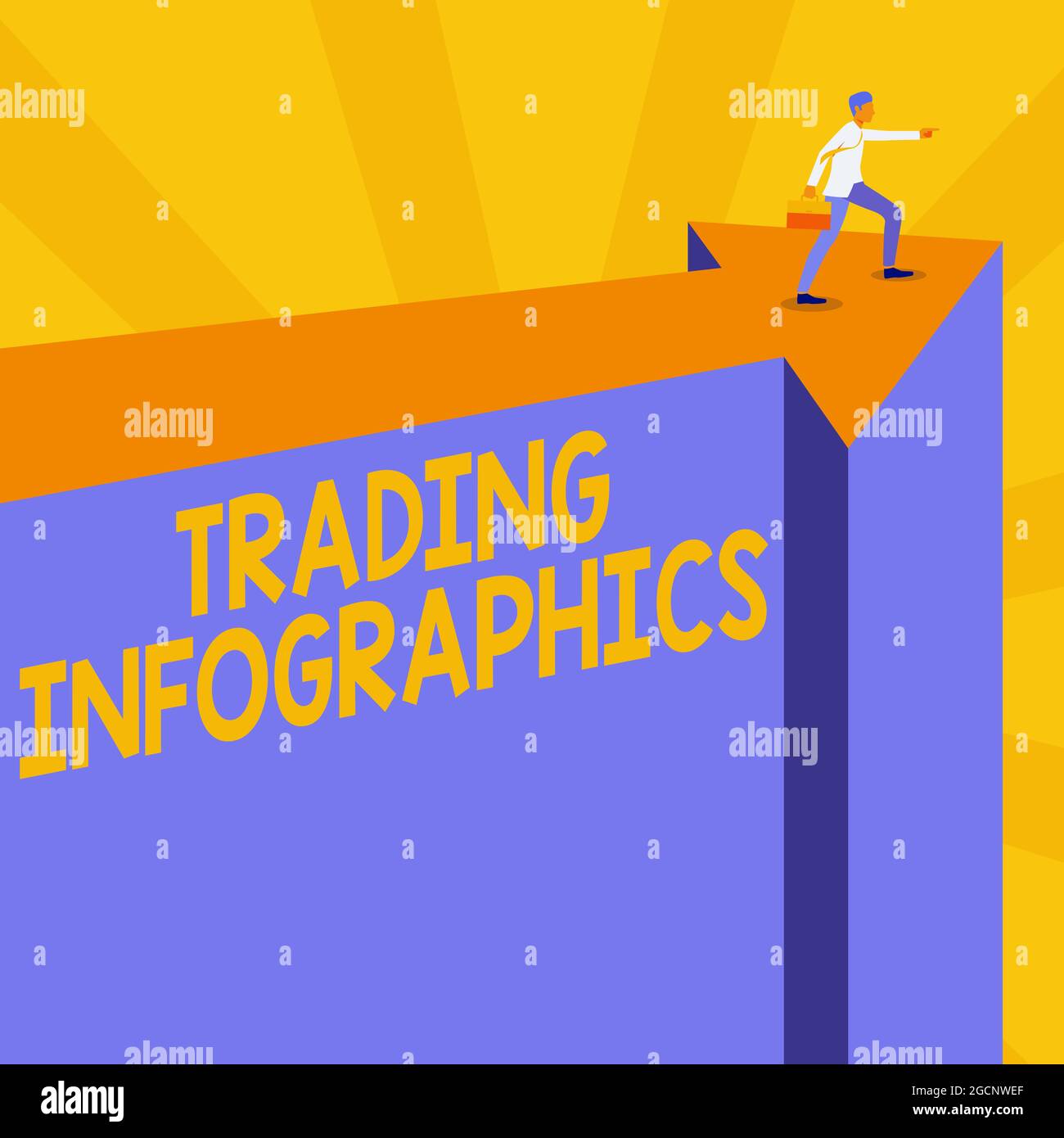 Conceptual caption Trading Infographics. Business idea visual ...