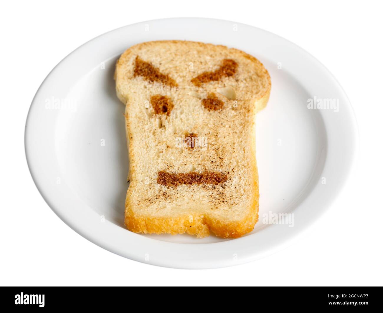 Funny toast, isolated on white Stock Photo - Alamy