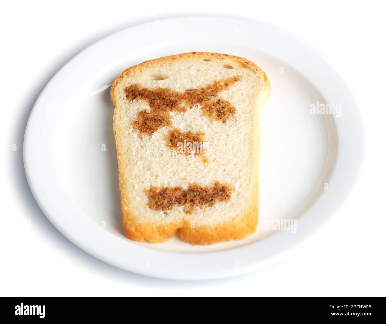 Funny toast, isolated on white Stock Photo - Alamy