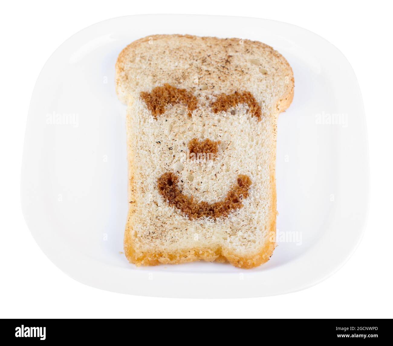 Funny toast, isolated on white Stock Photo - Alamy