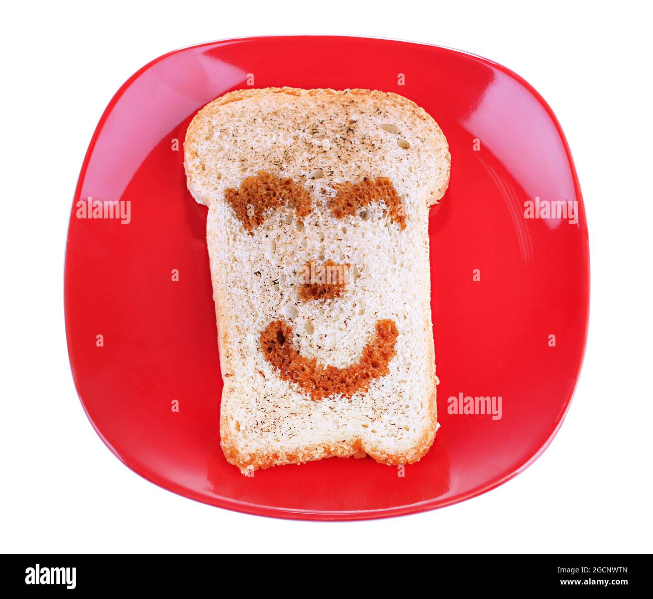 Funny toast, isolated on white Stock Photo - Alamy