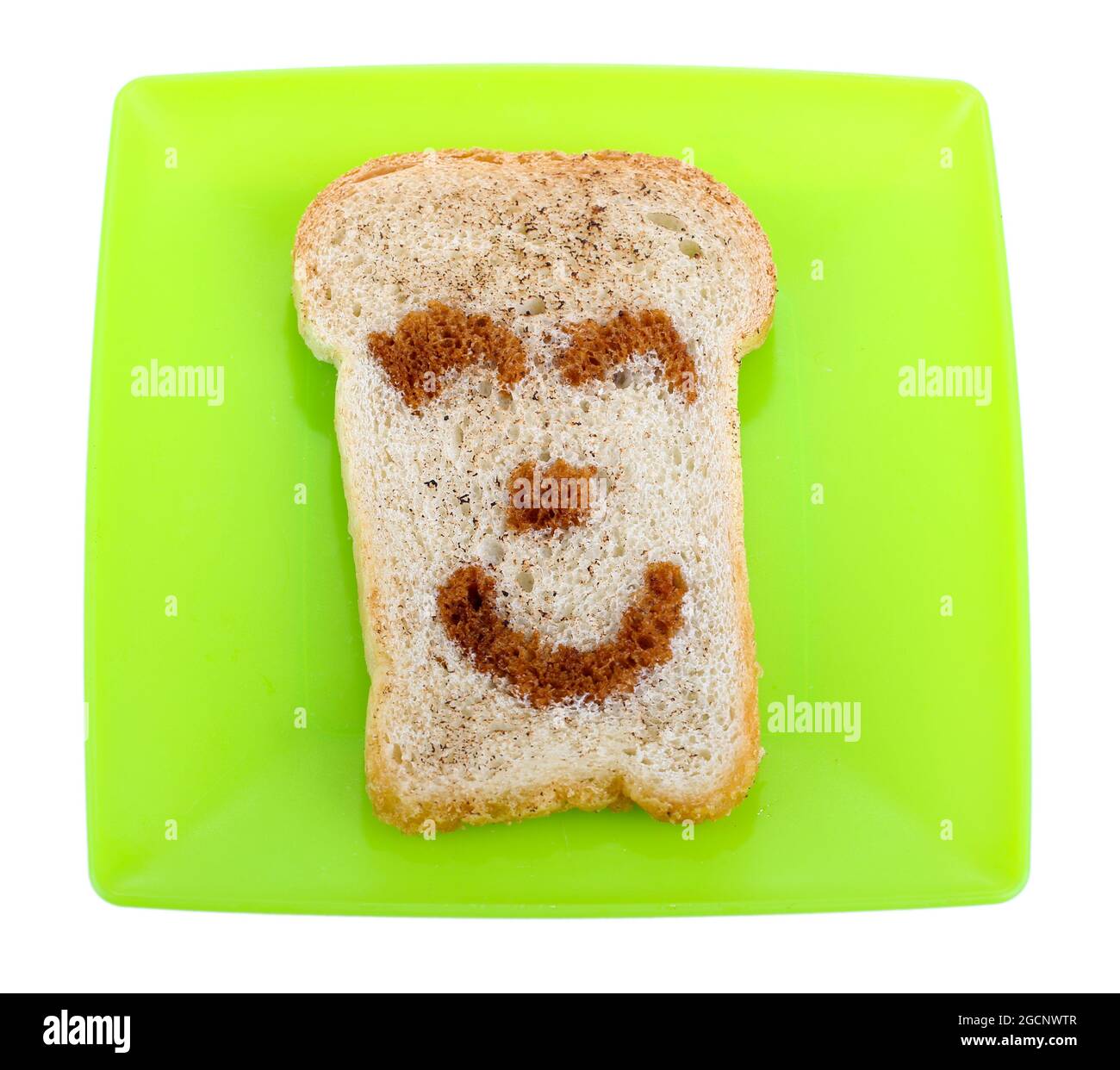 Funny toast, isolated on white Stock Photo - Alamy